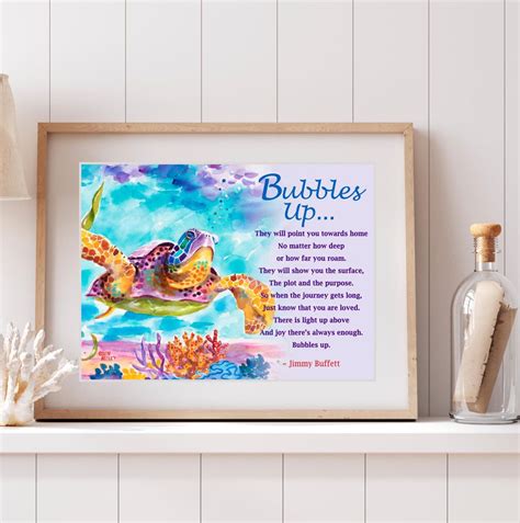 Jimmy Buffett Bubbles Up Lyrics Jimmy Buffett Wall Art Jimmy Buffett