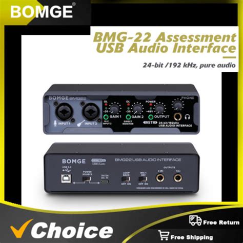 Jual BOMGE USB Audio Interface Mixer 24 Bit 192 KHz Dengan XLR Phantom