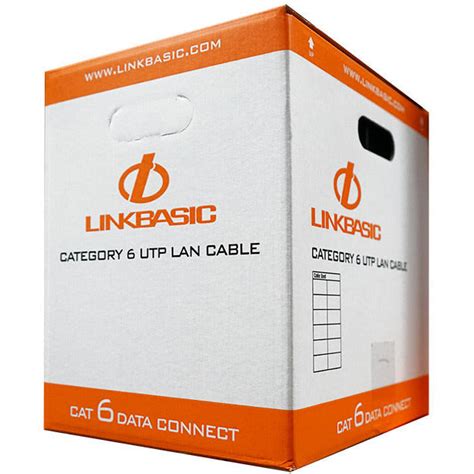 Linkbasic 305m Box Cat6 Solid Grey Utp Network Cable Mr Satellite