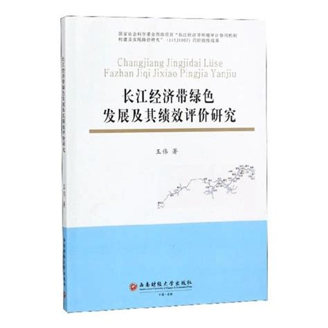 正版包邮长江经济带绿色发展及其绩效评价研究王伟著区域经济书籍绿色发展理论基础教程长江经济带绿色发展战略实践研究书虎窝淘
