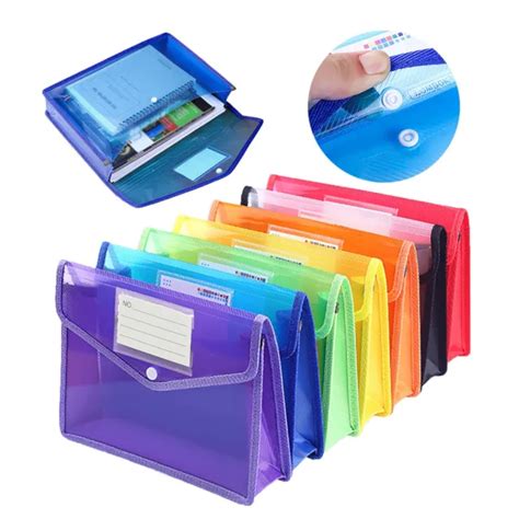 File Folders Plastic Envelope Folder With Snap Closure A4 Document