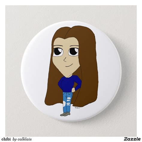 Chibi Button Zazzle