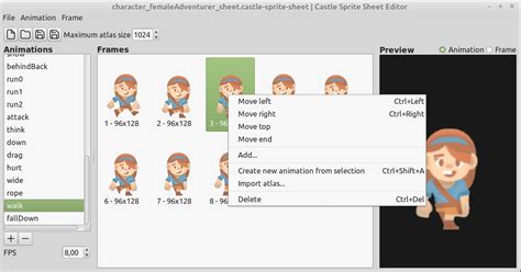 Full Featured Sprite Sheet Editor Inside Castle Game Engine Also Our Own Castle Sprite Sheet