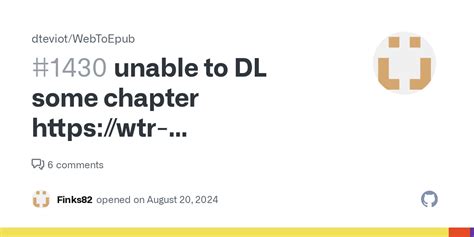 Unable To Dl Some Chapter Wtr Enserie 8003attributes Are Infinitely Increasing