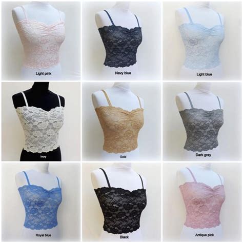 Ivory See Through Elastic Lace Tank Top Camisole Etsy