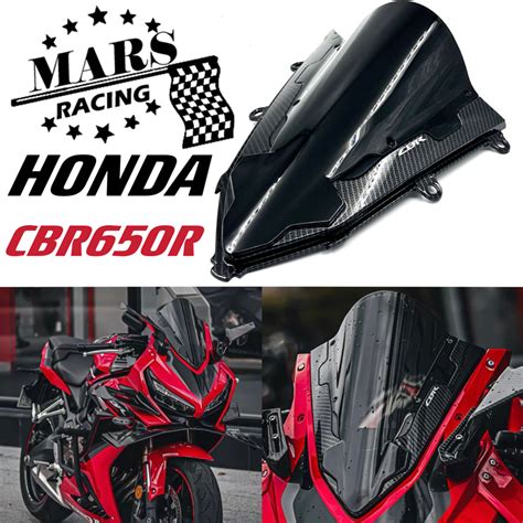 適用於 Honda本田 Cbr650r Cbr 650r 19 23 賽車前風鏡擋風玻璃前風擋導流罩擾流板加高擋風整流罩 蝦皮購物