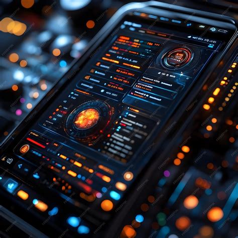 Futuristic Car Dashboard With User Interface Digital Display Technology Concept 3d Illustration