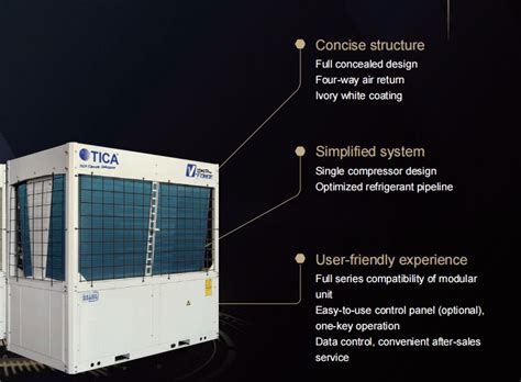 Tica Modular Air Cooled R410a Chiller Heat Pump Unit Industrial Air