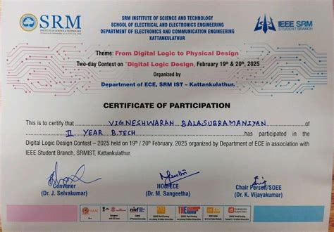 Digitallogic Ece Srmist Ieee Techinnovation Vigneshwaran