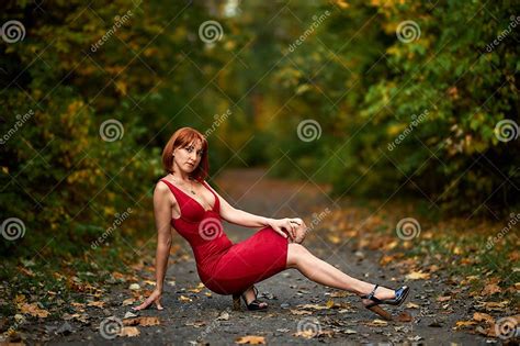 Close Up Portrait Of Sensual Redhead Outdoors Autumn S Warm Embrace