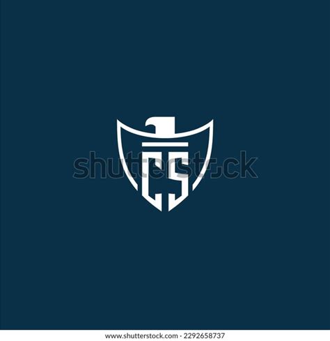 Cs Initial Monogram Logo Shield Eagle Stock Vector Royalty Free Shutterstock