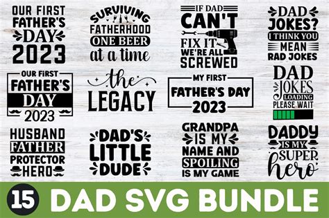 Dad Svg Bundlefathers Day Svg Bundle Graphic By Craftsvg · Creative