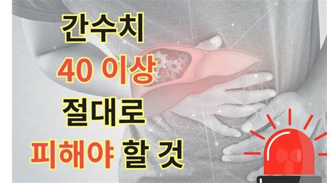 간수치가 40이상인 사람이 절대로 피해야 하는 5가지와 지방간에 좋은 영양소 간의 1차 경고 간수치 40 Youtube