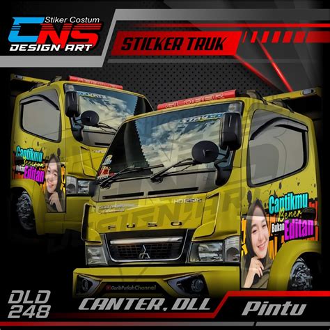 Jual Stiker Pintu Depan Canter Kanan Kiri Custom Foto Cewek Cantik