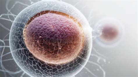 A Microscopic Image Of A Cell Undergoing Division Showing The Process Of Cell Reproduction