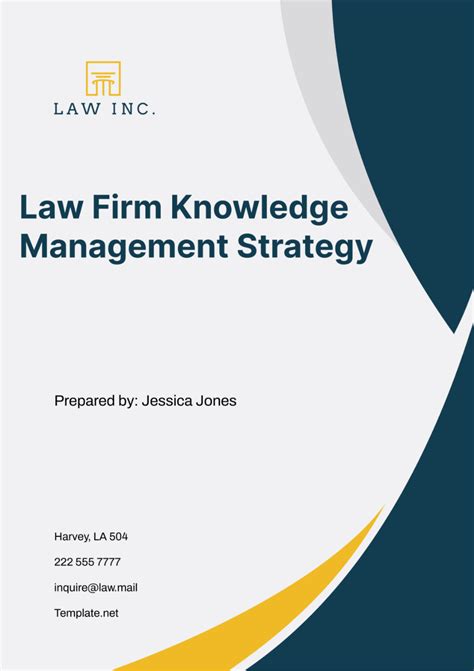 Free Law Firm Knowledge Management Strategy Template To Edit Online