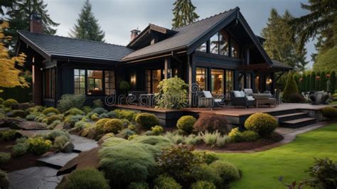 Private House Country Home With Garden And Grass Lawn Luxury