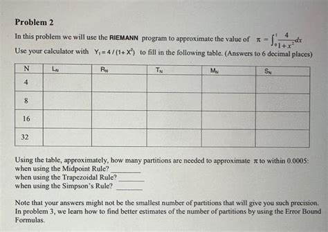 Solved Problem 2 In This Problem We Will Use The Riemann