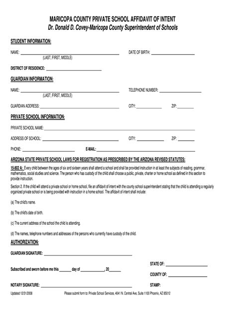 Fillable Online Bethanychristianschool Maricopa County Private School