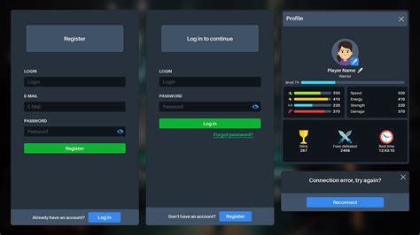 dark gui ui main menu pro kit complete solution in 2d assets ue