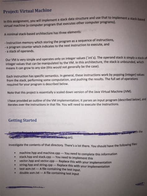 Solved Project Virtual Machine In This Assignment You Will