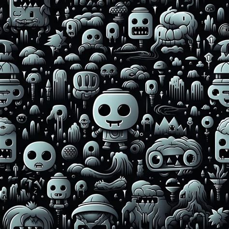 Premium Ai Image A Zombie Pattern Illustration