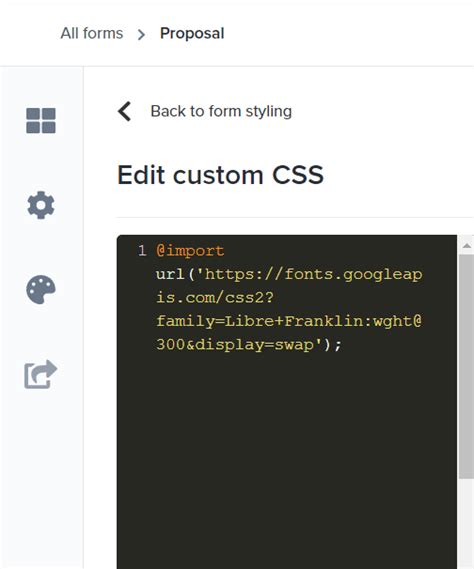 how to add custom fonts to the new dubsado form builder