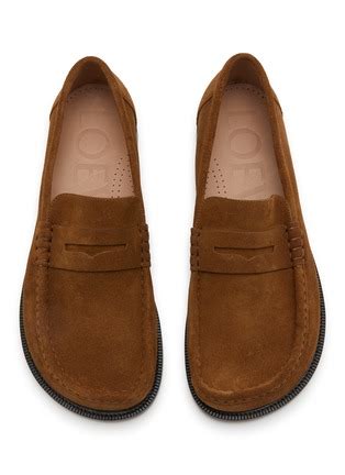 Loewe Campo Suede Penny Loafers Men Lane Crawford