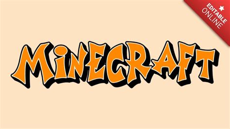 Minecraft Funny Orange Graffiti Font Text Effect Generator