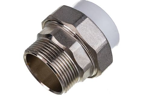 Комбинированная разъемная муфта американка Pro Aqua Pp R НР белая D 40 мм 1 1 2 Pa21021b