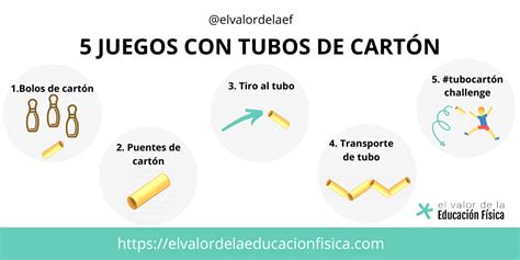 Juegos con tubos de cartón para educación física
