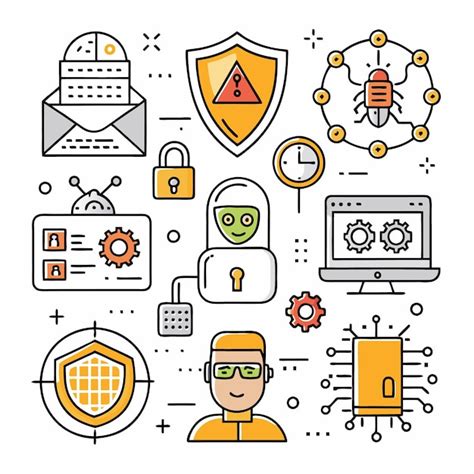Premium Vector Cybersecurity Icons Protect Your Digital World
