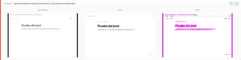 Regression Backstop Js Listado De Diferencias Encontradas Ghost