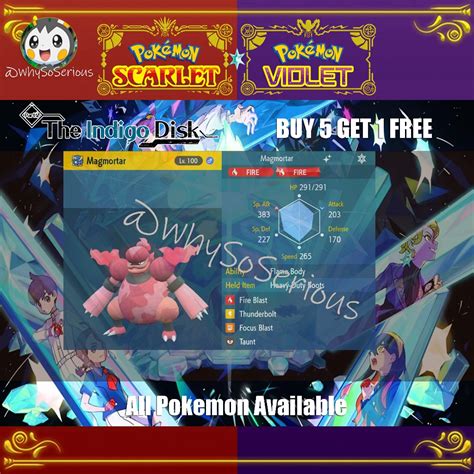 Pokemon Scarlet And Violet Shiny Battle Ready Magmortar Digital Game