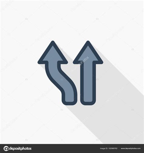 Junction Separation Icon Stock Vector R Hilch