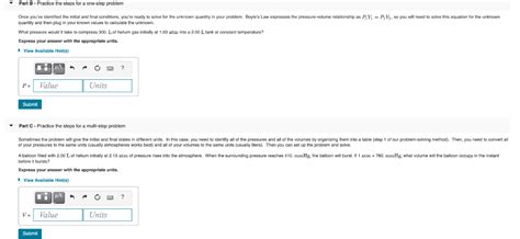 Solved Part B Practice The Steps For A One Step Problem Chegg Com