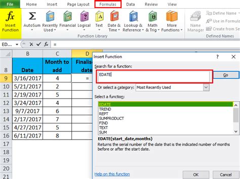 Edate Function In Microsoft Excel Tpoint Tech