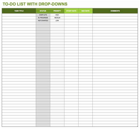 Weekly Task List Template Excel Shooters Journal