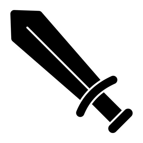 A Solid Design Icon Of Sword 23895667 Vector Art At Vecteezy