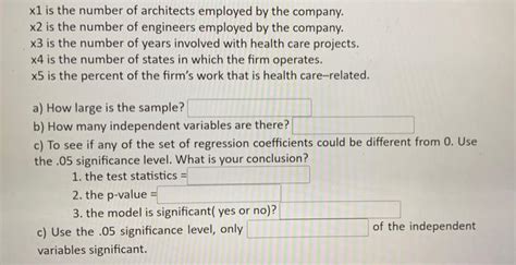 Solved The Following Regression Output Was Obtained From A