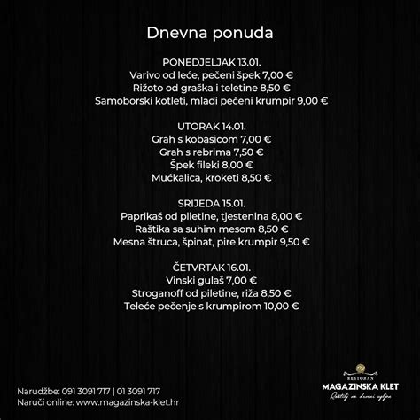 Magazinska Klet 🍽 Tjedna Ponuda Gableca 🗓️ ⏰ Gableci Facebook
