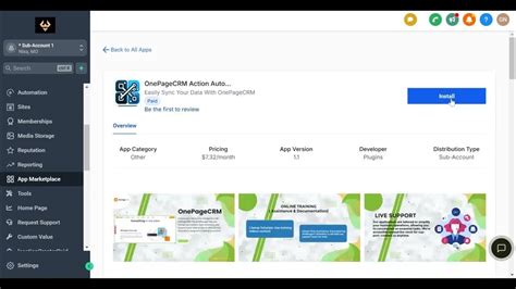 How To Connect Onepagecrm With Gohighlevel Workflow Actions In Ghl Youtube