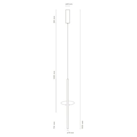 Line Suspended Blanco L Mpara Colgante Nexia