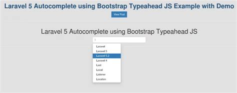Laravel Typeahead Search Tutorial Danatec