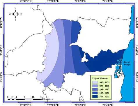 Rainfall Map By Gis Method In The Study Area Download Scientific Diagram