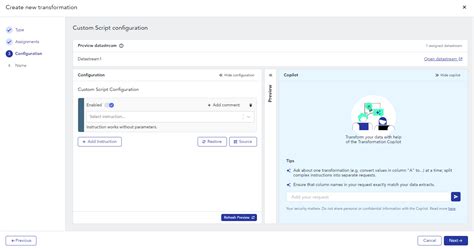 Using The Transformation Copilot — Adverity Documentation Documentation