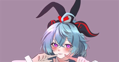 Genshin Impact Bunny Girl Ganyu 甘雨 Pixiv