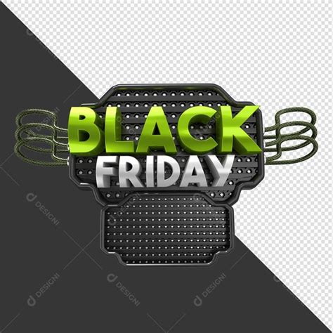 Selo 3D para Composição Black Friday PNG Transparente Sem Fundo