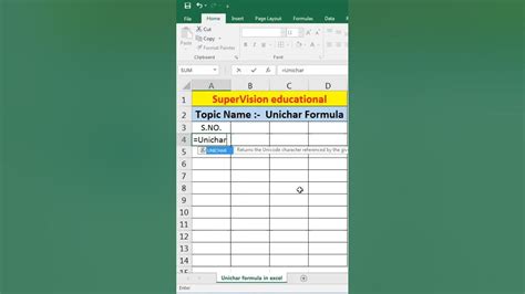 How To Use Unichar Formula In Excel Shorts Advance Excel Exceltips Exceltricks Viralvideo