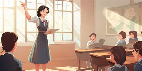 Premium Ai Image A Teacher Stand In The Classroom
